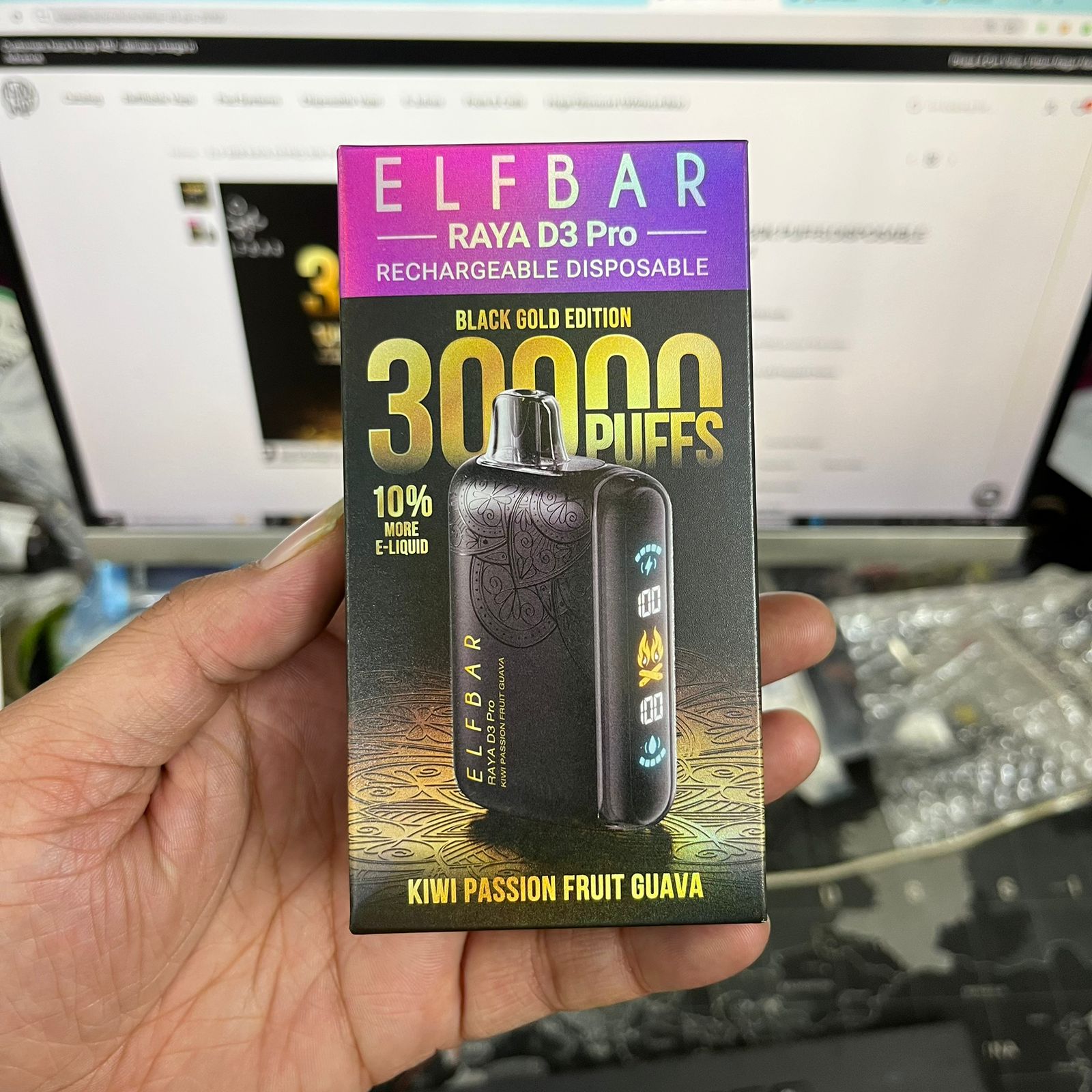 ELF BAR RAYA D3 PRO 30K PUFFS DISPOSABLE VAPE 10% More E-Liquid – vapevilla