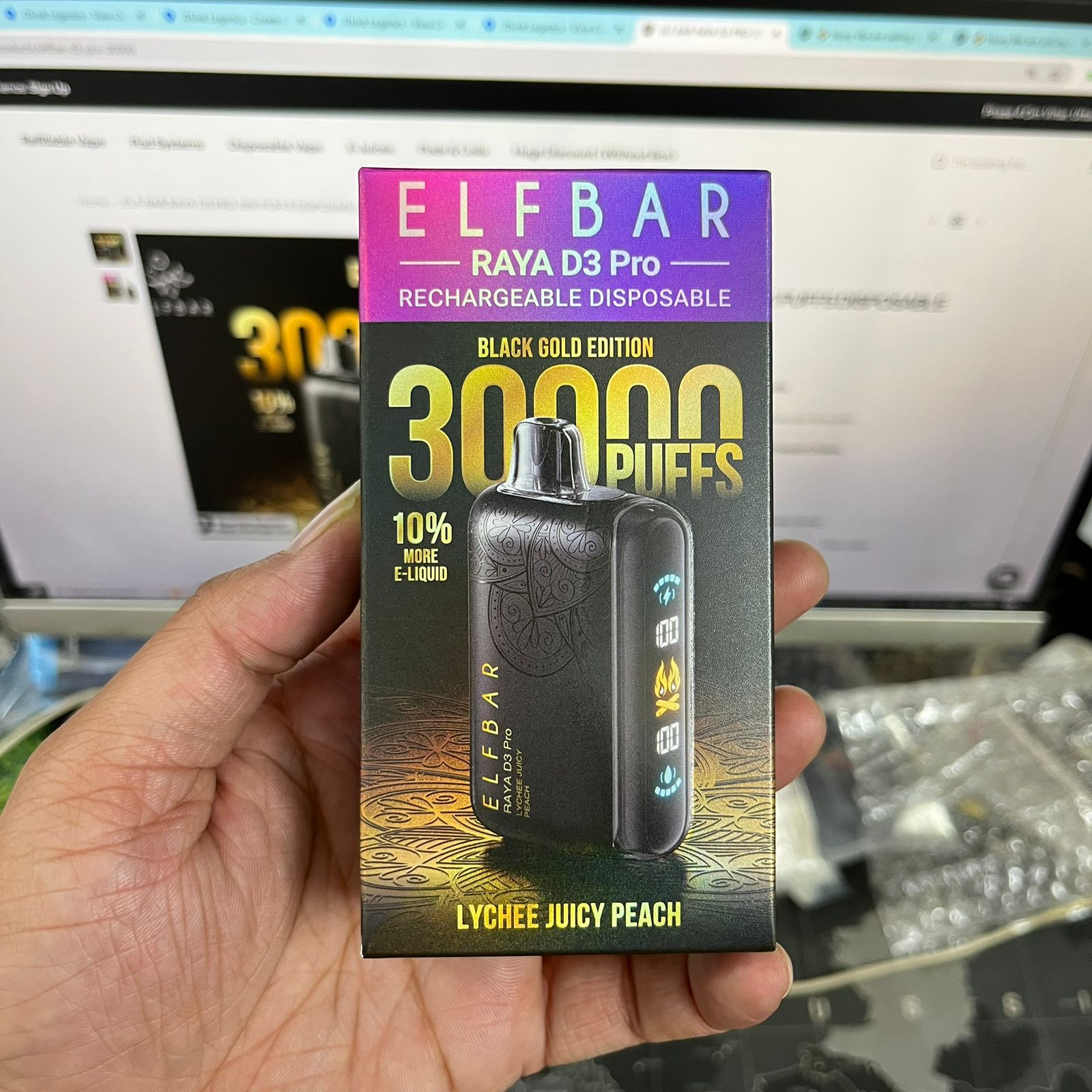 ELF BAR RAYA D3 PRO 30K PUFFS DISPOSABLE VAPE 10% More E-Liquid – vapevilla