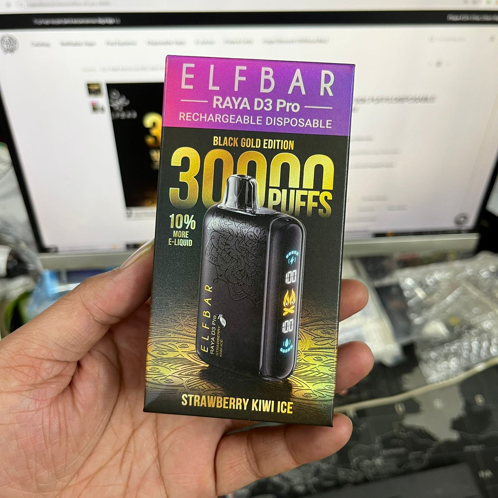 ELF BAR RAYA D3 PRO 30K PUFFS DISPOSABLE VAPE 10% More E-Liquid – vapevilla