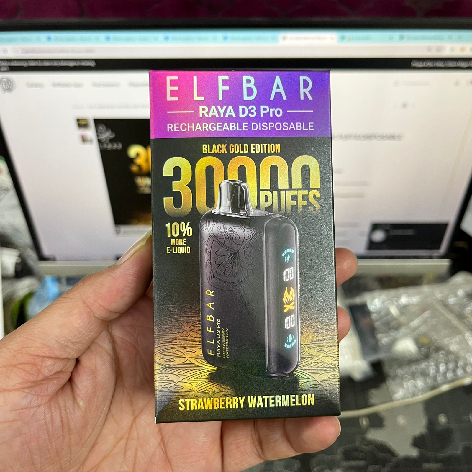 ELF BAR RAYA D3 PRO 30K PUFFS DISPOSABLE VAPE 10% More E-Liquid – vapevilla